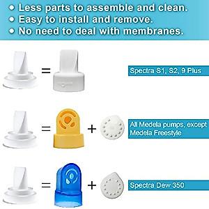 Nenesupply 5 pc Duckbill Valves Compatible with Medela and Spectra Pump Parts Use on Spectra S2 Spectra S1 and Pump in Style Harmony Symphony Replace Spectra Duckbill Valves and Medela Valve