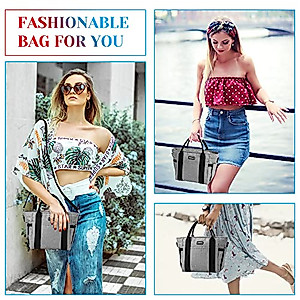 Clearlove Insulated Lunch Bag for Women Large Warm Lunch Box for Adults Food Storage Tote Water Resistant Ice Cooler Grey X-Large