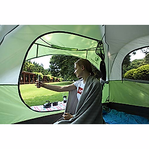 ALPHA CAMP 3/4 Person Camping Dome Tent with Carry Bag, Lightweight Waterproof Portable Backpacking Tent for Outdoor Camping/Hiking - 7' x 8' Green