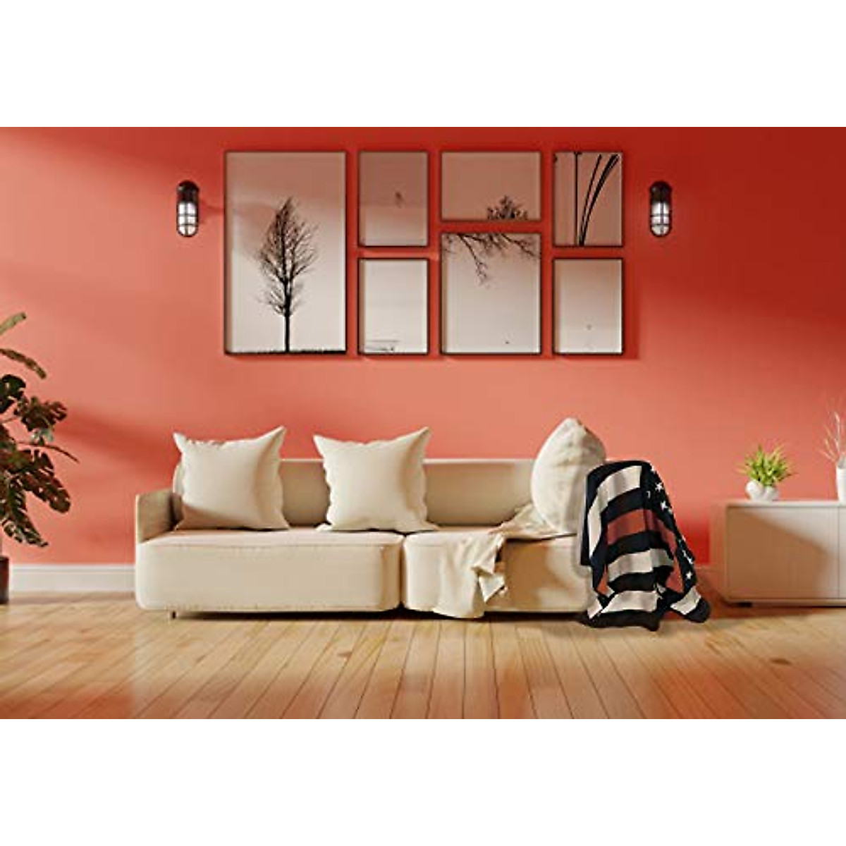 Infinity Republic - Thin Red Line Soft Fleece Throw Blanket - 50x60 Perfect for Living Rooms, bedrooms, Kids' Rooms, Outdoors!