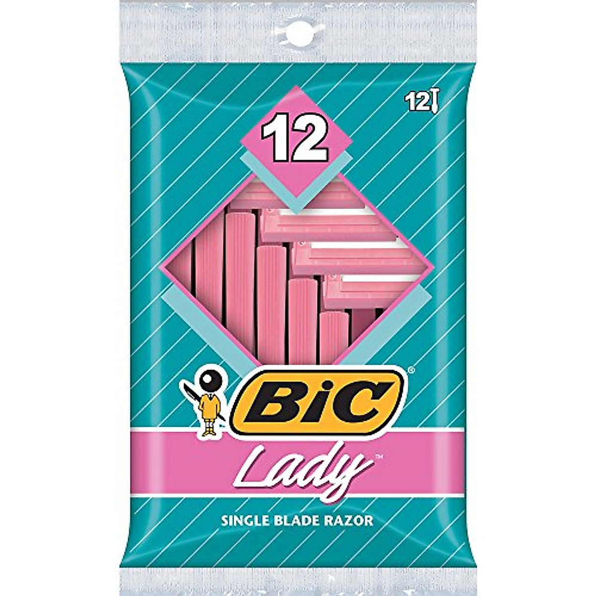 BIC Lady Shaver Women's Disposable Razor, 12 Count