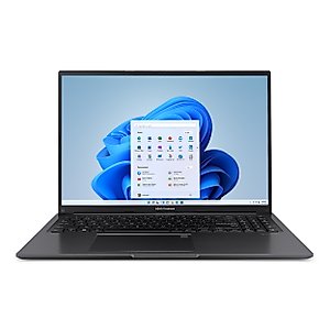 ASUS Vivobook 16 Laptop, 16” WUXGA 1920X1200 16:10 Display, AMD Ryzen™ 5 5625U CPU, AMD Radeon™ Graphics, 8GB RAM, 512GB SSD, Fingerprint Sensor, Windows 11 Home, Indie Black, M1605YA-EH54