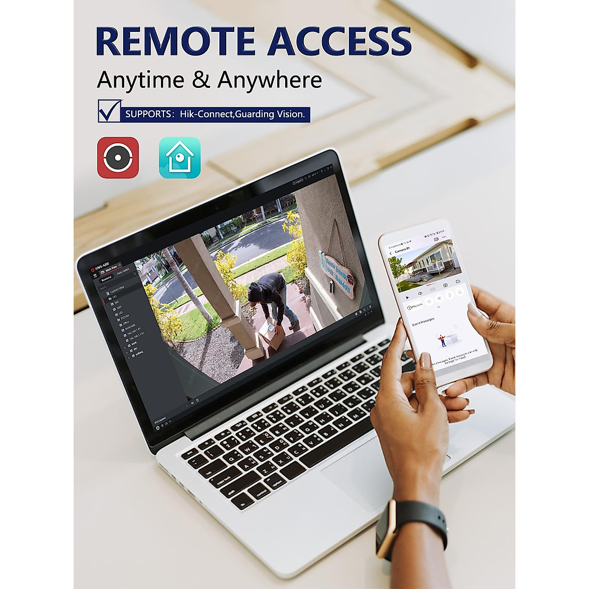 Anpviz 5MP IP PoE Turret Camera with Mic/Audio, Human & Vehicle Detection, Wired Security Camera Outdoor, 100ft Clear Night Vision, 120dB Ture WDR, IP67 Waterproof, SD Card Slot (up to 256GB)