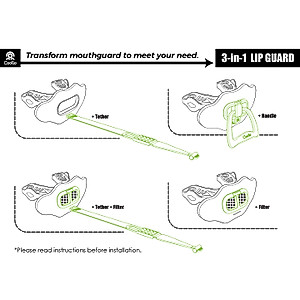 COOLLO SPORTS Lip Guard Mouthguard 3-in-1 TRANSFORMER Pacifier Football Mouthpiece Sports Lip Protector for Adults & Youth USA Flag & Fangs mouthpiece (Case Included) (Blue Camo (Two Layers))