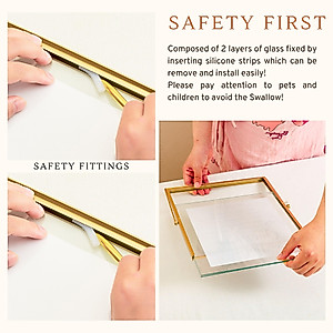 Calculs Gold Floating Picture Frame Party Entry Registry In Decorative Sign Welcome Guestbook Signage Décor Display Photo Holder Table Top Photobooth 10 Inches