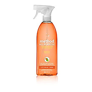 Method All-Purpose Cleaner Spray, Clementine, Plant-Based and Biodegradable Formula Perfect for Most Counters, Tiles, Stone, and More, 28 oz Spray Bottles, (Pack of 2)