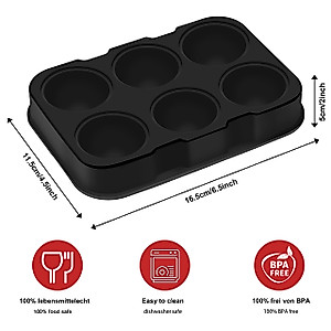 2 Pack Cocktail Ice Large Ice Cube Molds - Sphere Ice Cube Silicone Molds & Square Silicone Mold for Cocktails & Whiskey - BPA Free Whiskey Cube Tray - Keep Drinks Chilled - Large Silicone Ice Molds