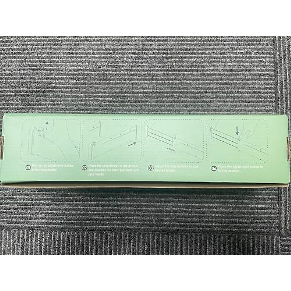 FUNIZE Adjustable Drawer Dividers, 4'' High Expandable Drawer Organizers for Clothes, 3 Pack 12.6-22.8'' Drawer Separators for Kitchen/Bedroom/Office/Bathroom Organization and Storage-Clear