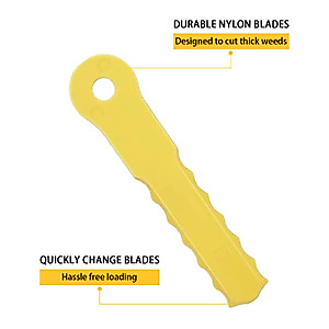 Kudoosen 30Pack 70289A Replacement Head Blades Fit for Weed Warrior 14867B Push-N-Load 3-Blade Trimmer Head and Pivotrim Hybrid 2-N-1 Weed Trimmer Heads