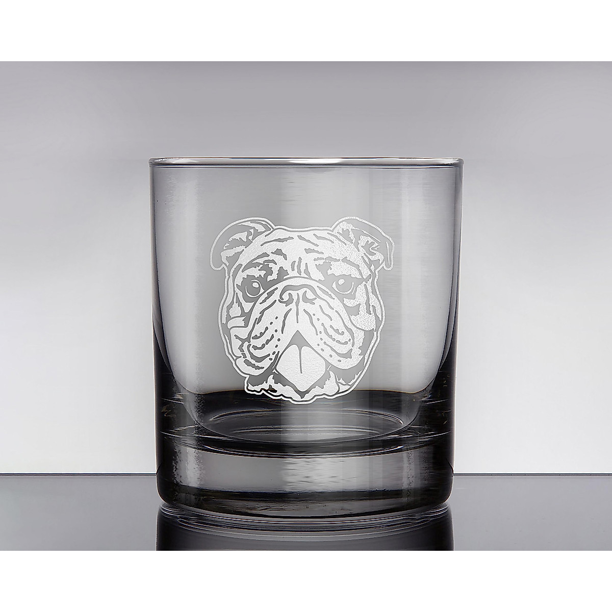 Promotion & Beyond Bulldog Face Cute Whiskey Glass - Funny Gift for Dad Uncle Grandpa From Daughter Son Wife - Father's Day
