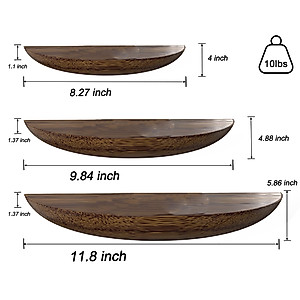 QsQueen Solid Wood Half Round Floating Wall Shelves | Elegant Floating Shelves, Elevate Your Space. Perfect for Living Rooms, Bathrooms, Bedrooms, Offices, Children's Rooms