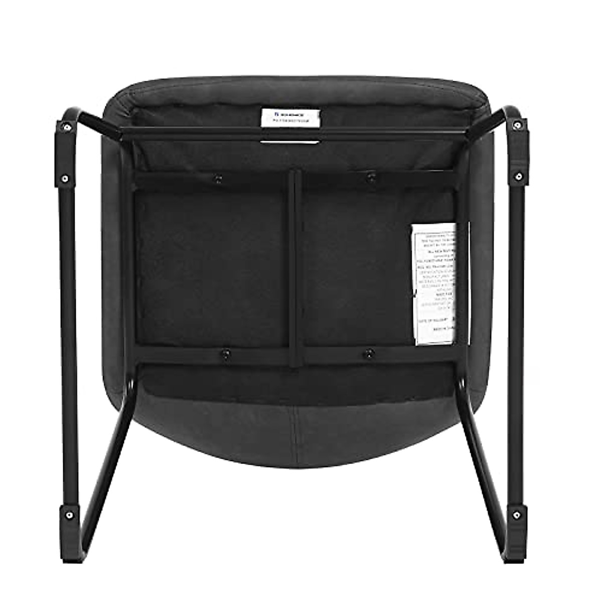 SONGMICS Set of 2 Dining Chairs with Backrest, Metal Legs, Comfortable Wide Seat, 18.9 x 21.2 x 29.9 Inches, Retro Black