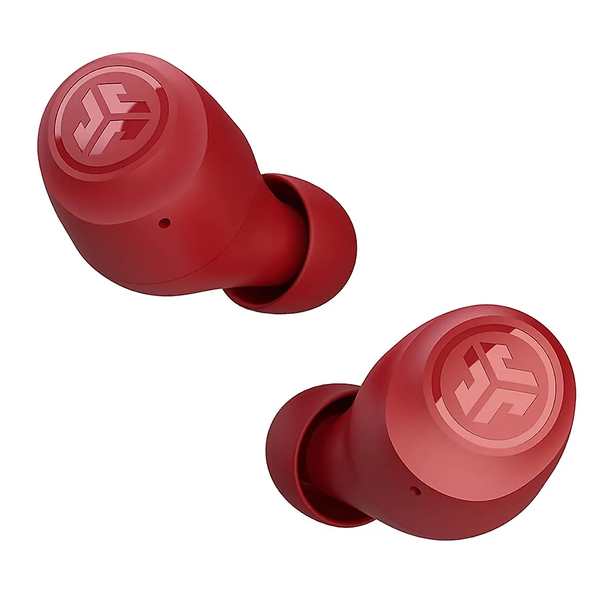 JLab Go Air Pop True Wireless Bluetooth Earbuds & Charging Case, Rose Red, Dual Connect, IPX4 Sweat Resistance, Bluetooth 5 Connection, 3 EQ Sound Settings Signature, Balanced, Bass Boost