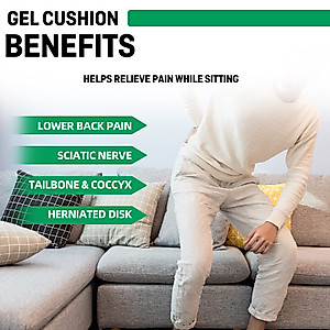 SIXAQUAE Fourth Generation Plus Gel Egg Seat Cushion for Wheelchair Long Sitting,Double-layer layer chair cushions for Office Chair and truck drivers.Back, Sciatica, Hip, Tailbone Pain Relief Cushion.