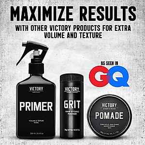 Victory Barber & Brand Pomade for Men, 3.1 Ounce, Water Based Pomade for Men, High Shine Hair Wax for Men, Strong Hold Pomade, Made in USA