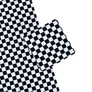 Titiweet Checkered Flag Wrapping Paper - Race Car Wrapping Paper for Boys Girls, 4 Large Sheets Cars Wrapping Paper for Birthday Christmas Holiday, 39.4 x 27.6 Inches Per Sheet (Race Car)