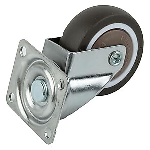 Casters Swivel casters Heavy Duty 4pcs 2inch Soft Rubber Silver Roller Wheel for Platform Trolley Chair Household Accessori casters Wheels Workbench