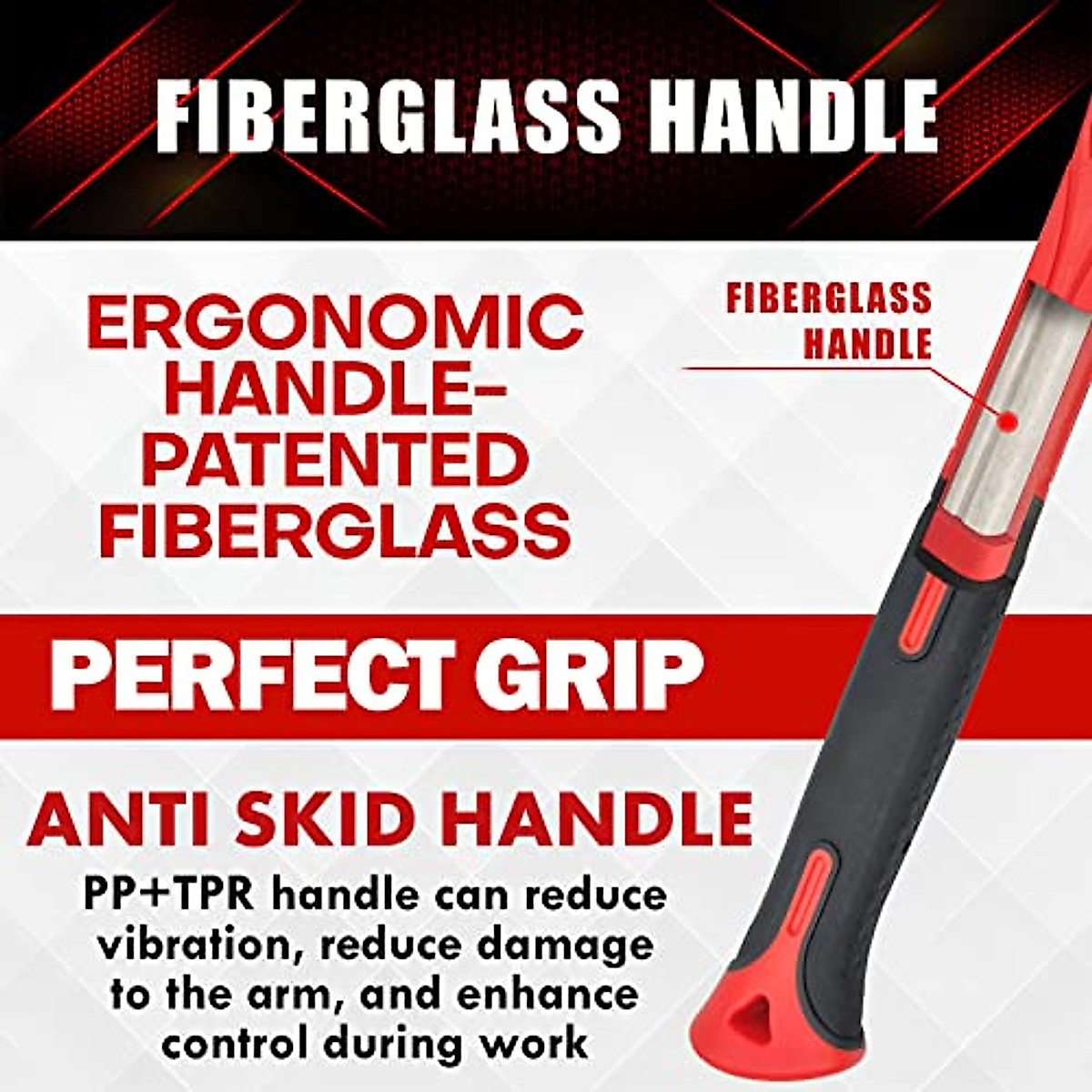 YIYITOOLS 3 Pcs Hammer Set,16oz Rubber Mallet,16oz Claw Hammer and 40mm Double Faced Soft Hammer With Shock Reduction Grip Fit for Indoor and Outdoor Furniture Decoration