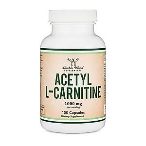 Acetyl L-Carnitine 1,000mg Per Serving, 150 Capsules (ALCAR for Brain Function Support, Memory, Attention, and Stamina) Acetyl L Carnitine That is Third Party Tested by Double Wood