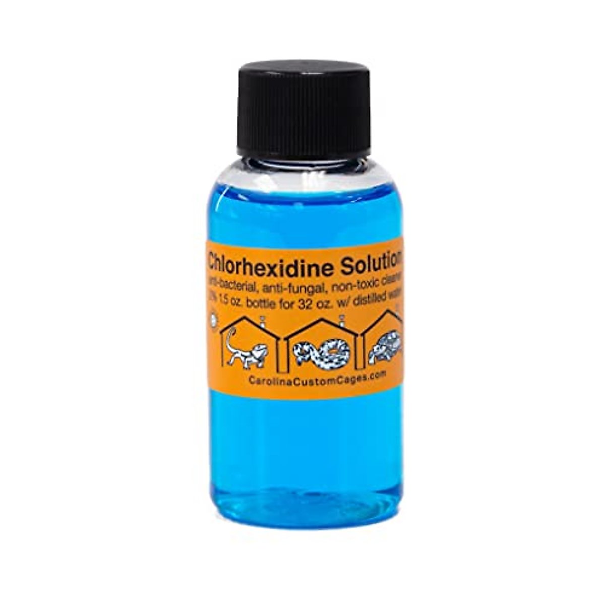 Carolina Custom Cages' Chlorhexidine Solution 2%, 1 Refill Makes 32 oz. of Working Solution, Bundle with Zoo Med 40W Nano Ceramic Heat Emitter
