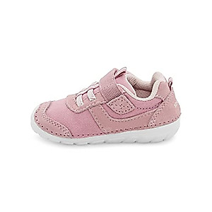 Stride Rite Baby Girls SM Zips Runner Sneaker, Pink, 3 Infant