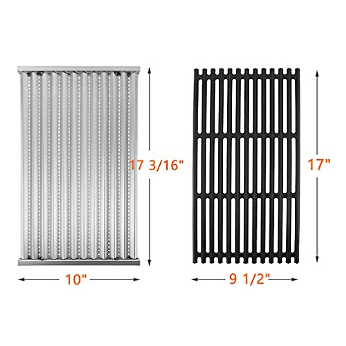BQMAX 17" x 9 1/2" Replacement Kit for Charbroil TRU-Infrared 463257520 463255721 463242715 463242716 463276016 466242715 463255020 466242815 466242816, G533-0009-W1 G533-2200-W1