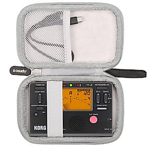 Aproca Black Hard Storage Travel Case, for Korg TM70 Tuner (TM70TBK) / Korg TM60BK / WEGROWER Tuner Metronome and Accessories