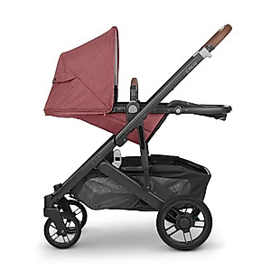Cruz V2 Stroller - Lucy (Rosewood mélange/Carbon/Saddle Leather) + Bassinet - Lucy (Rosewood mélange/Carbon)