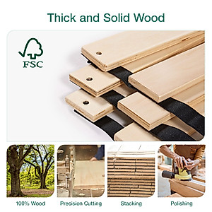 Novilla Full Size Bed Frame Wood Full Bed Frame with Headboard, Full Size Bed Frame with Headboard Solid Wood Bed Frame Foundation with 8.5 Inch Space Underneath, No Box Spring Needed, Easy Assembly