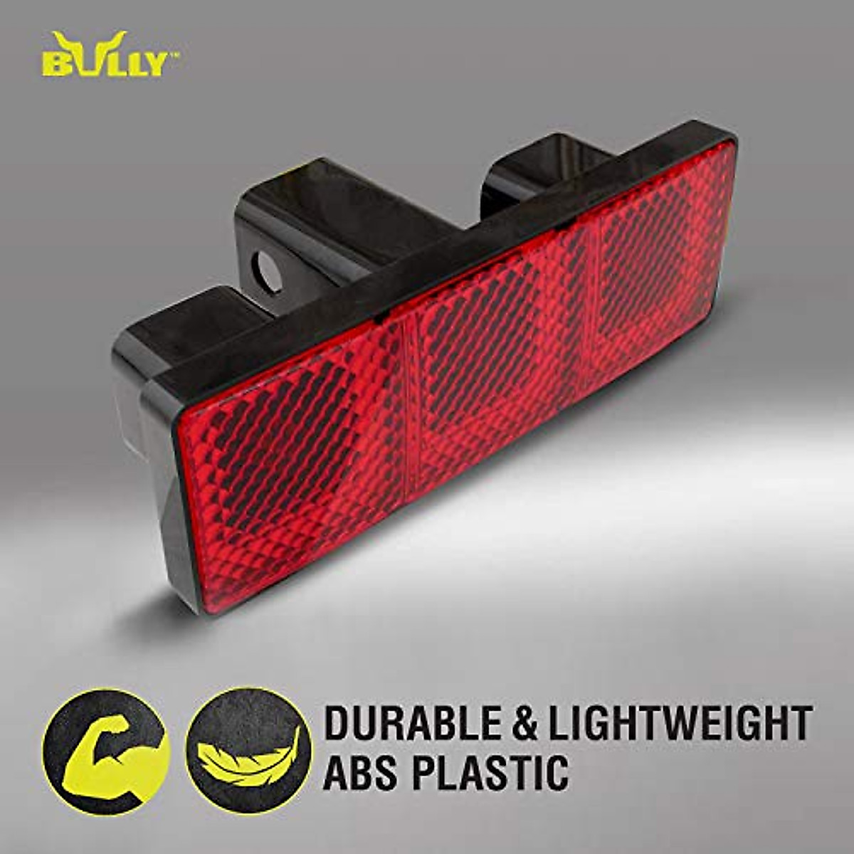 Bully CR-007XL Black Finish ABS Plastic Universal Fit Truck Extra Large LED Brake Light Hitch Cover Fits 2" Hitch Receivers for Trucks from Chevy (Chevrolet), Ford, Toyota, GMC, Dodge RAM, Jeep