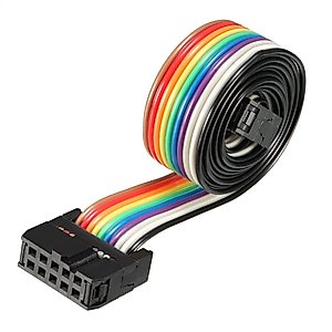 uxcell IDC Rainbow Wire Flat Ribbon Cable 10 Pins 66cm Length 2.54mm Pitch Type-B