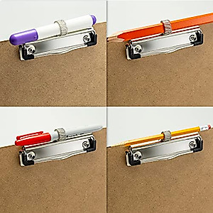 Officemate Wood Clipboard, Letter Size, Low Profile Clip with Pen Holder (83249)