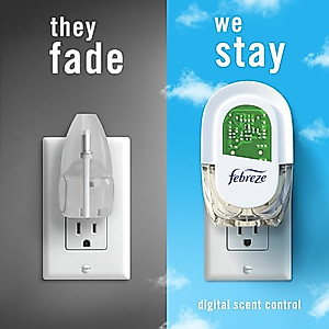 Febreze Odor-Fighting Fade Defy PLUG Air Freshener, Downy April Fresh, Gain Original, Linen & Sky, (3) .87 fl. oz. Oil Refills