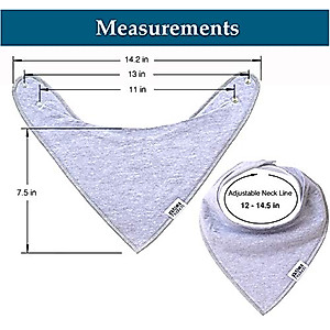 YMCF Baby Bandana Drool Bibs - 5 Pack 100% Cotton Absorbent Baby Bibs (Plaid)