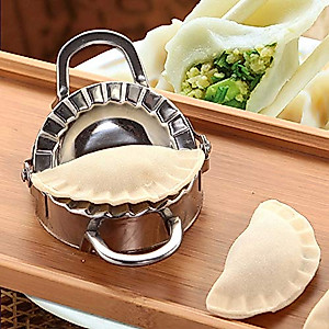 Mimxfor Dumpling Maker empanada Maker Machine Empanadas Press Dumpling Moulds empanada Press empanada Ravioli Maker (Silver)