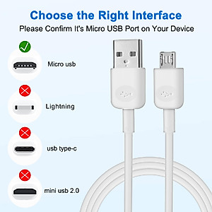 Micro USB Cable Charger 3 Pack 3.3FT for Samsung, Phone Micro USB Charger Cord Compatible with Xbox One,PS4,Power Bank,Kindle, Tablet
