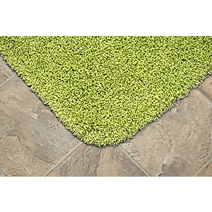 Garland Rug Jazz Shaggy Nylon Washable Bath Rug, 24 in. x 40 in, Lime Green