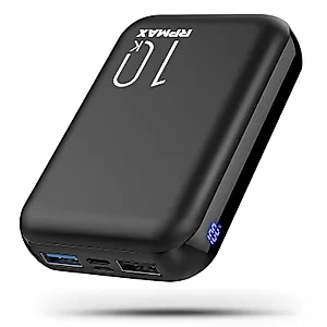 RPMAX Portable charger 10000mah with LED Display, Compact Power Bank Cell Phone External Battery Pack 2.4A Quick Charge Small Compatible iPhone 8XXS11,Samsung S10,5V Heated Vest. (RP-010K)