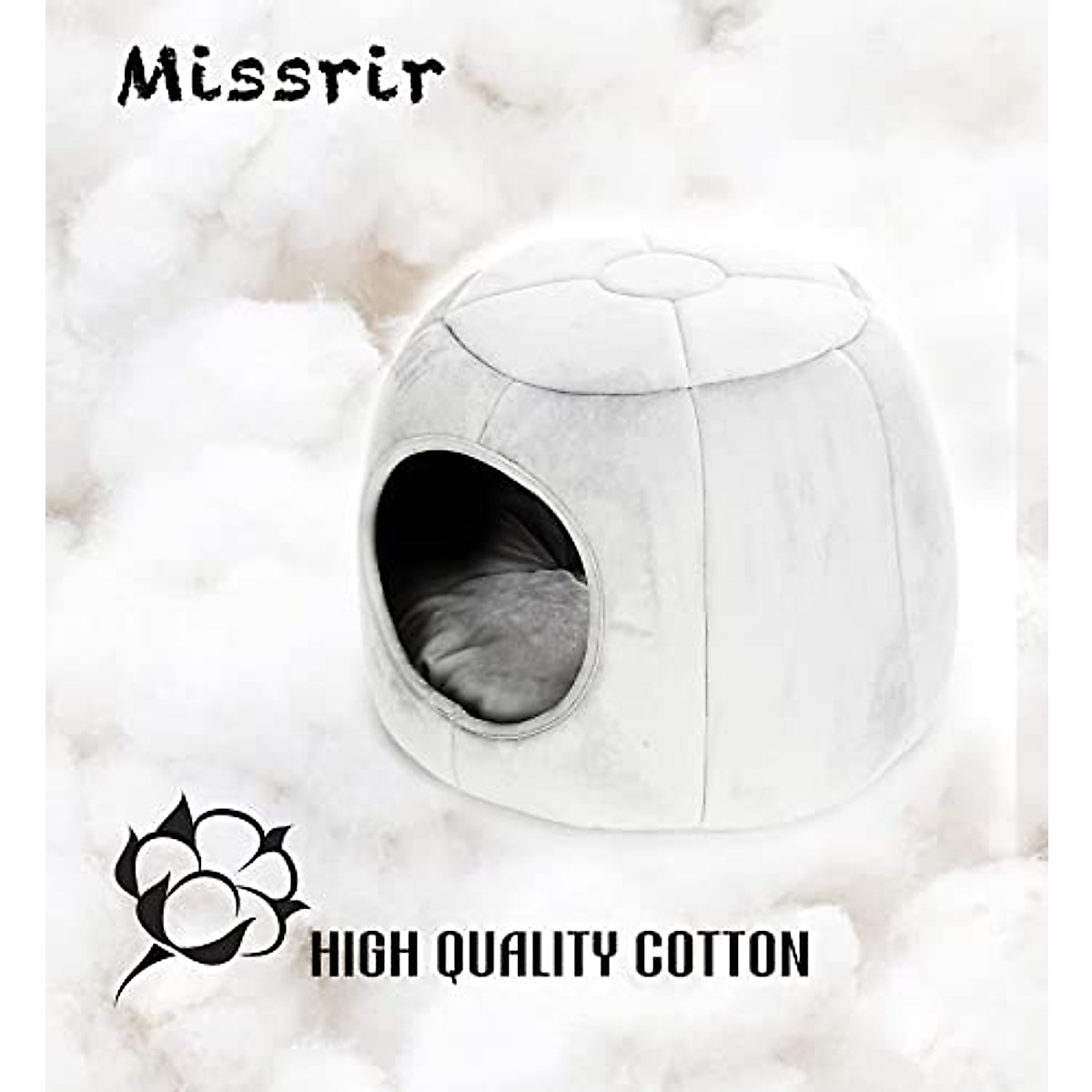 Guinea Pig Cave Beds, Cozy House Bedding for Rats Chinchilla Degu Ferrets Hedgehog Sugar Glider, Pumpkin Shaped Small Pet House (Gray)…