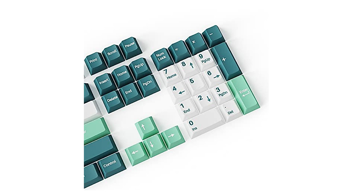 Keychron PBT Keycap Set - 219 Keys in White Mint