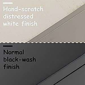COZAYH Set of 2 Fully-Assembled Modern Farmhouse Clean-Lined Nightstand, End Table with 1 Drawer,Distressed White (X03008-1-2P)