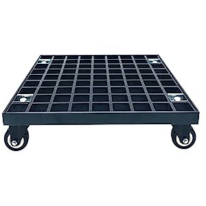 GVILTY Plant Caddy with Wheels Heavy Duty,Rolling Plant Stand 330lb Capacity, Outdoor Planter Caddies Large Flower Pot Mover Plant Dolly Holder Planter Trolley Casters black-46cm/18in