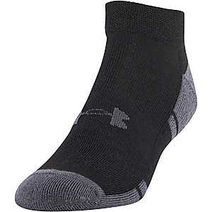 Men's Resistor Lo Cut Six Pack Socks by Under Armour LG 9-12 1/2,black