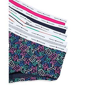 Tommy HilfigerWomensClassic Cotton Boyshort Panties—5 PackVarsity Letter/Grey/Multi Th/Navy/BeetrootSmall
