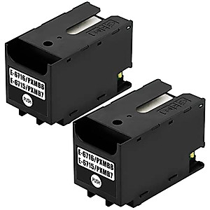 2X T6715 T6716 Ink Maintenance Box Remanufactured for Workforce Pro ET-8700 WF-C5790 WF-M5799 WF-C529R WF-C579R WF-M5299 WF-M5799 WF-C5790 WF4834 WF4830 WF4 WF4 WF4 WF4 WF4 WF4830 WF4 WF3820 WF4734