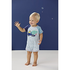 Mud Pie Baby Boys Cement Truck Shortall, 9-12 Months