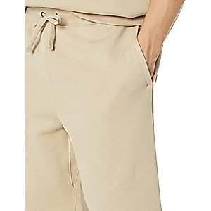 Amazon Essentials Relaxed-Fit Sweatpants for Men - Closed-Bottom, Big & Tall Options, Tan, Medium