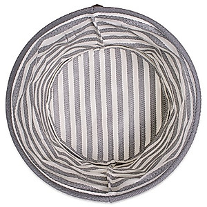 DII Laundry Storage Collection Cabana Stripe Collapsible and Waterproof Bins, Small Round, 9.5x8, Black, 2 Piece