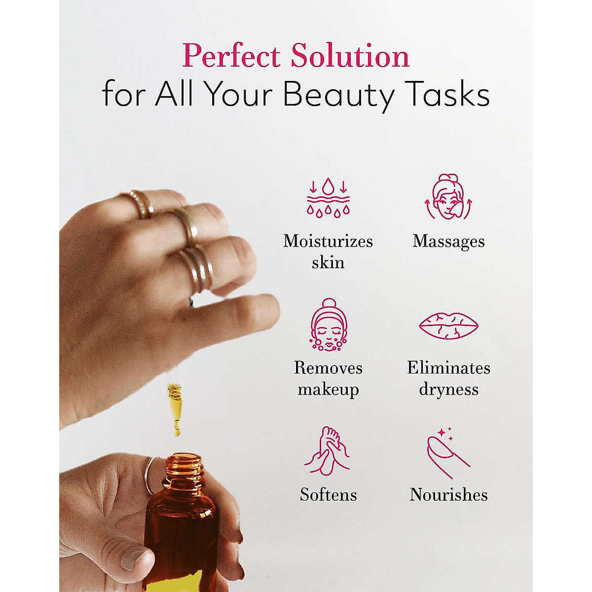 Leven Rose Jojoba Oil Organic, Pure Cold Pressed Natural Unrefined Moisturizer for Skin Hair and Nails 4 oz