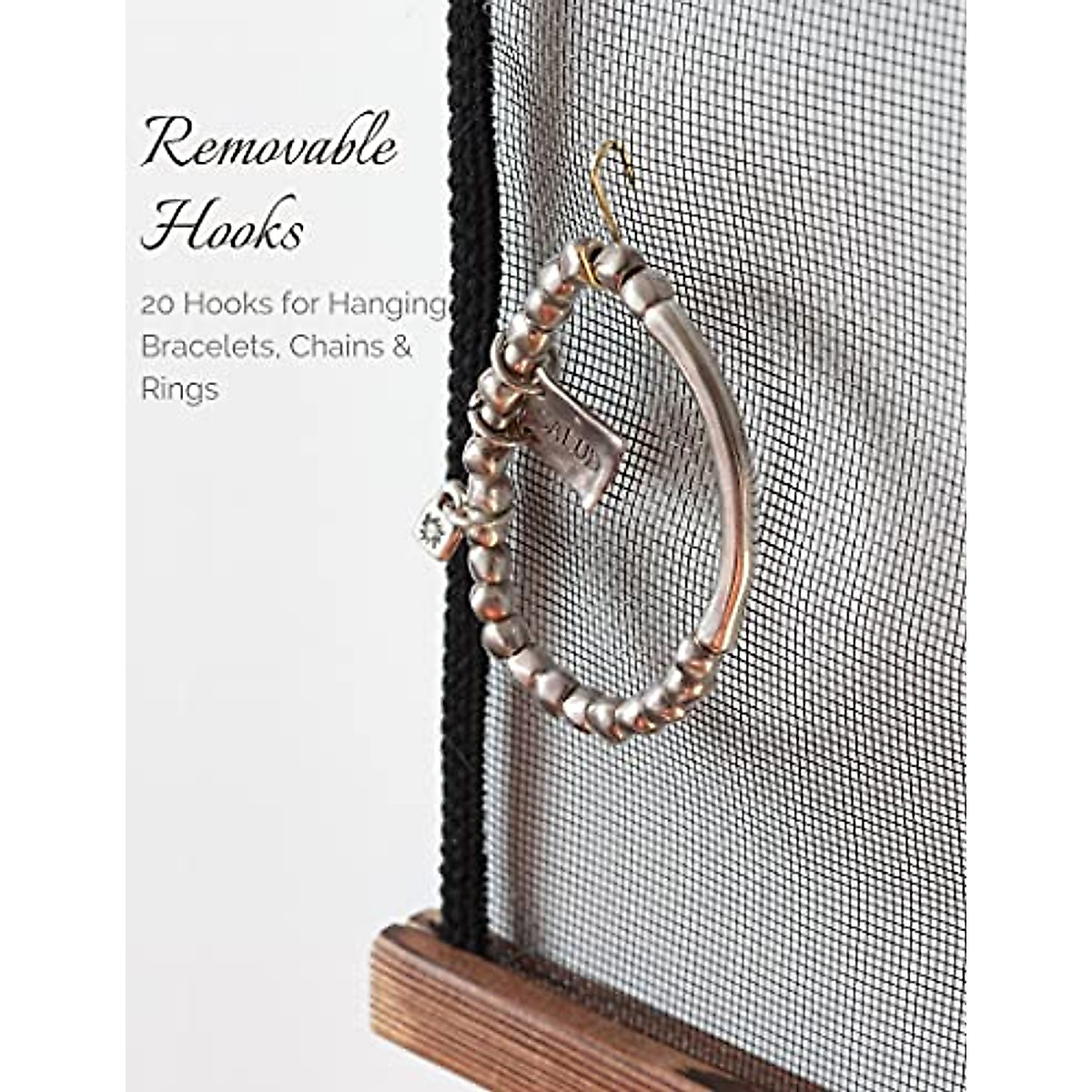 Earring Organizer Wall Monut Earring Holder Display Hanging Jewelry Organizer for Studs Dangle Earrings and Necklaces Holder Rack for Women Girl Gift